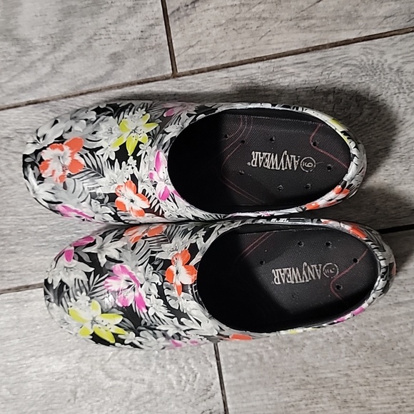 Anywear | Shoes | Multi Color Hawaian Print Clogs From Scrub Store ...